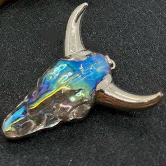 Jewelry | Crystal Bull Horned Gothic Skull Cow Heifer Longhorn Western ...
